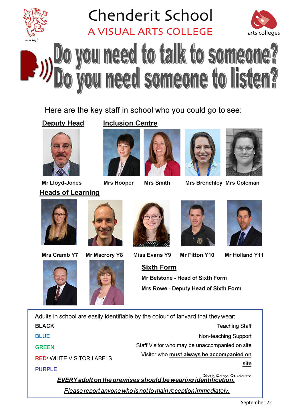 Chenderit School - Safeguarding and Wellbeing